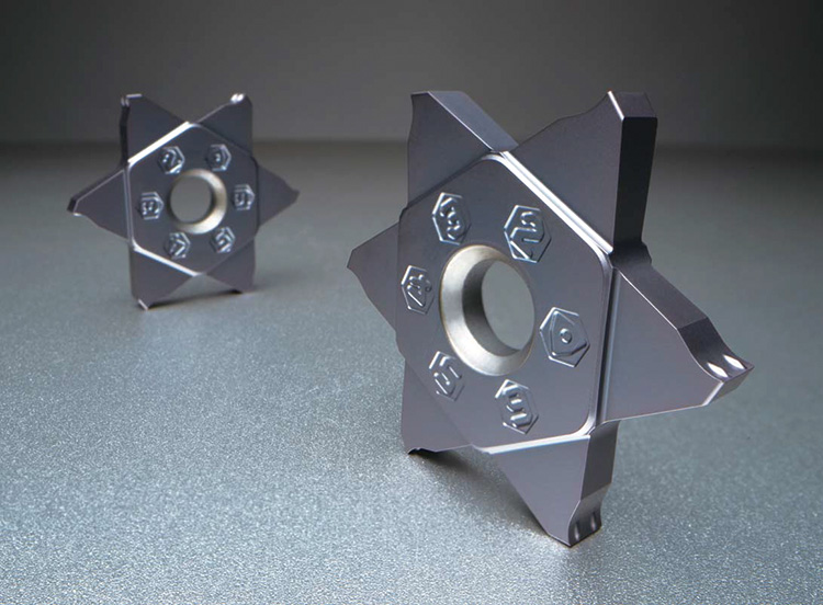 Precision Grooving & parting tool with 6 corners KORLOY HEXA BLADE ...